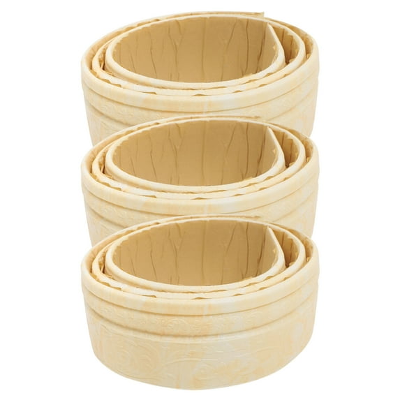 BESTYASH 3 Rolls of Removable Wallpaper Trim Border PVC Skirting Line ...