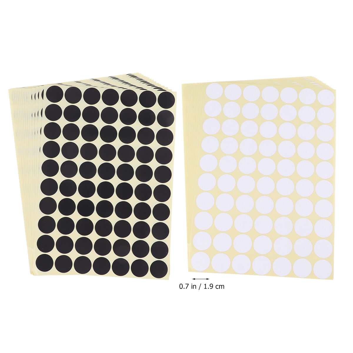 BESTYASH 30 Sheets Small Circle Labels Easily Writeable Paper Black for ...