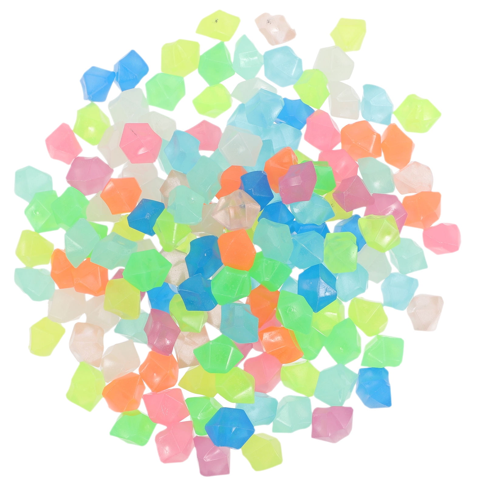 BESTYASH 300Pcs Glow in The Dark Plastic Stones for Aquarium and Garden ...