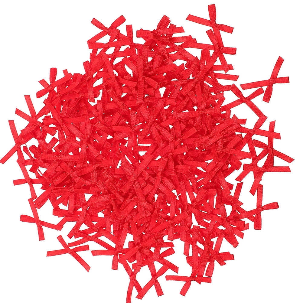 BESTYASH 300Pcs Small Bows for Hair Red Cloth Miniature Bows for ...
