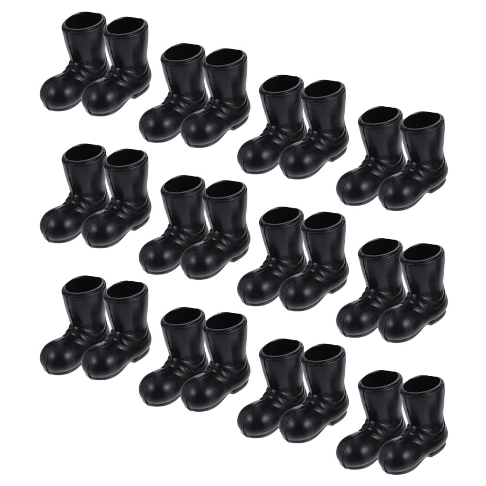 BESTYASH 30Pcs Artificial Santa Claus Shoes Black Pe Material Xmas ...