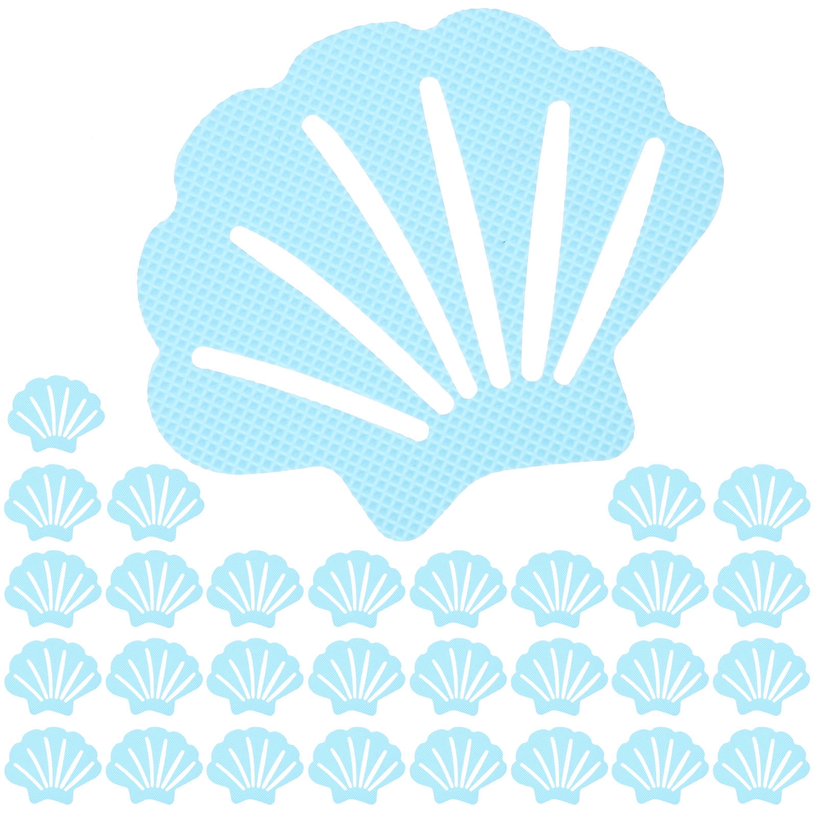 BESTYASH 30Pcs Bathroom Non-Skid Strip Blue Shell Stickers Multipurpose ...