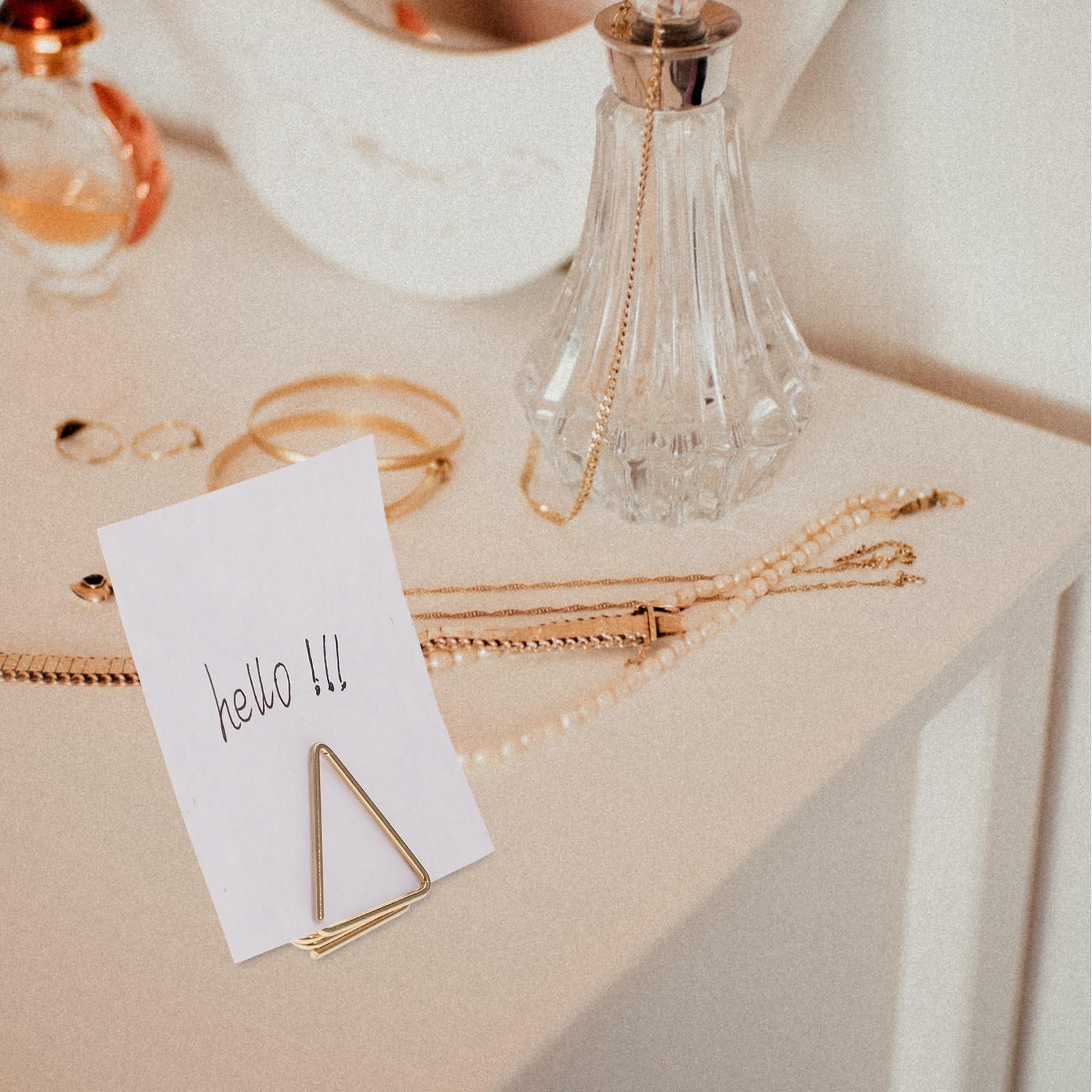 BESTYASH 30Pcs Golden Shaped Paper Clips Aluminum Alloy Triangle Memo ...