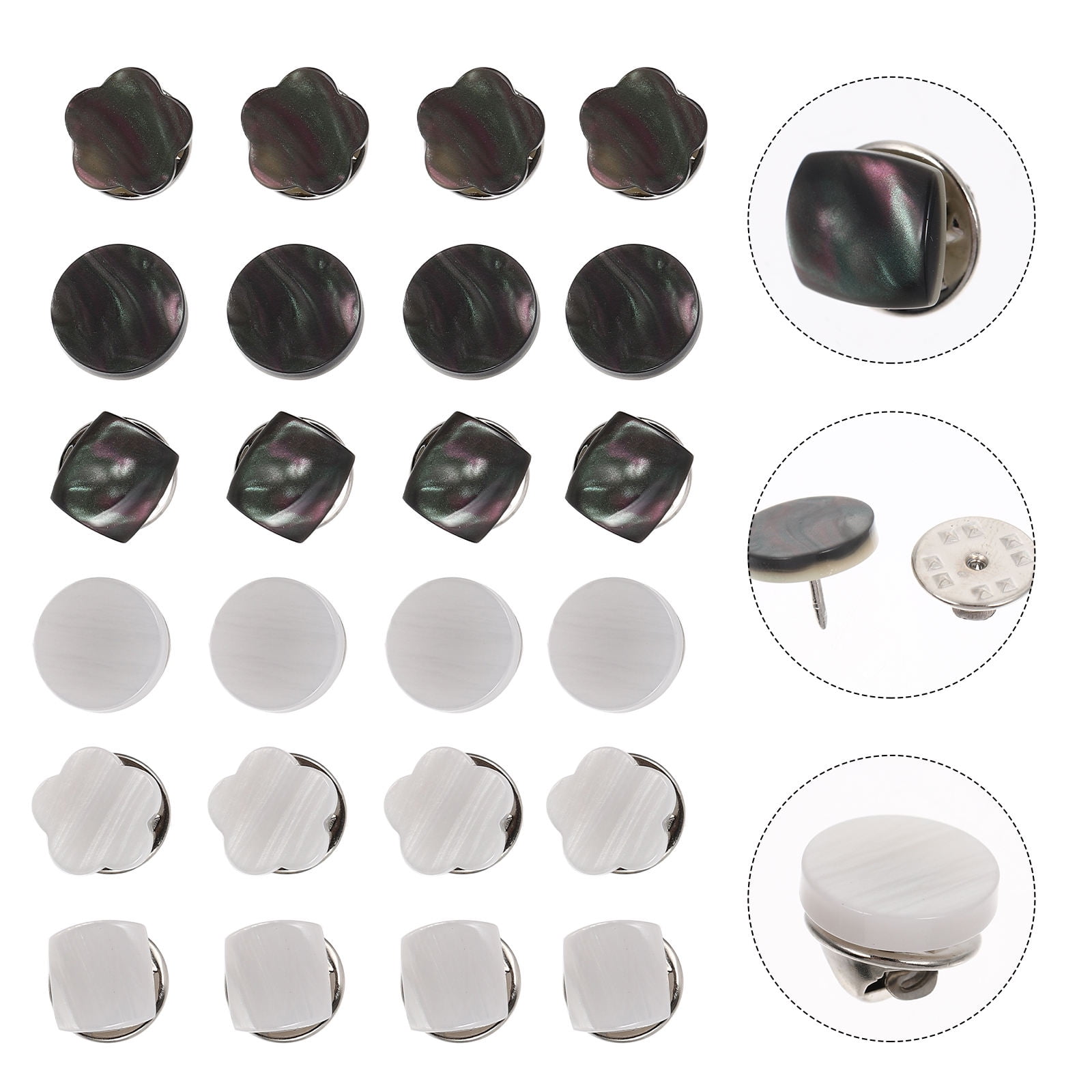 BESTYASH 30pcs Sewing Buttons Synthetic Material Assorted Color ...