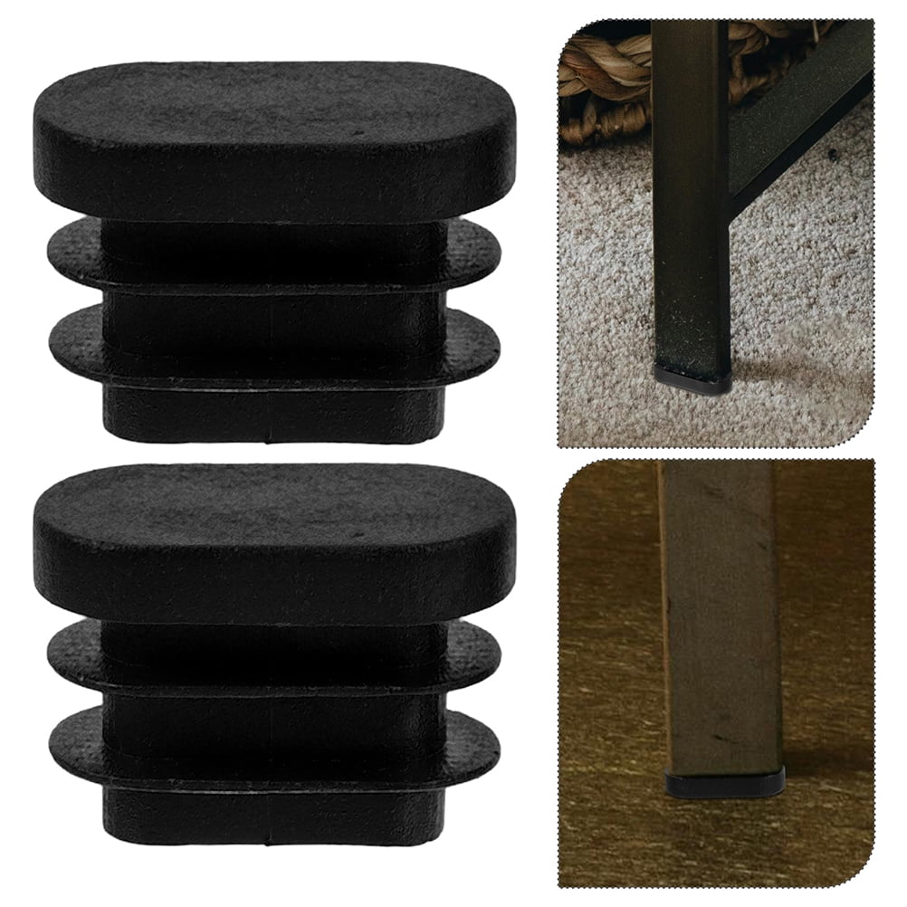 BESTYASH 30Pcs Oval Chair Leg Plugs Black Plastic Furniture Foot Caps ...
