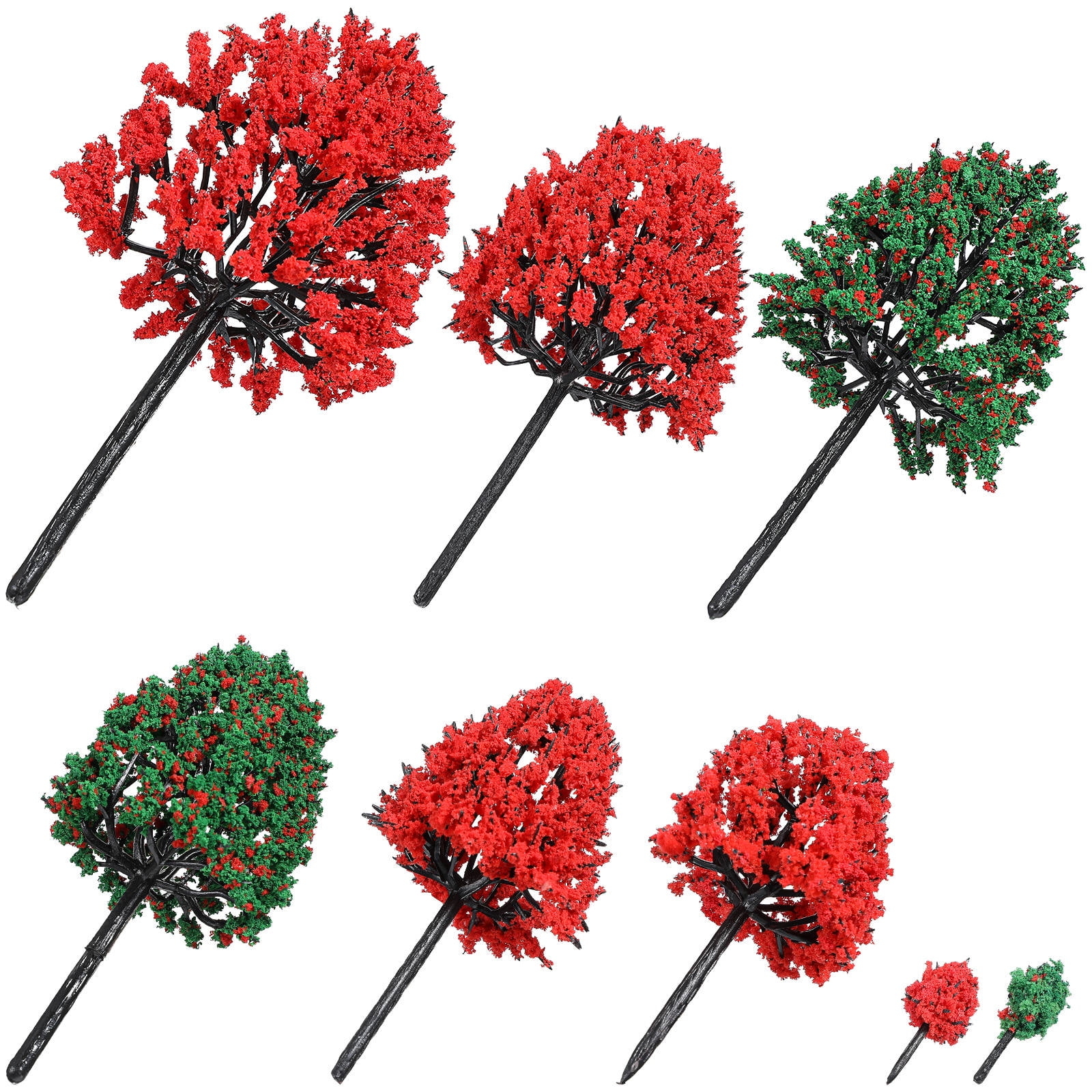 BESTYASH 38 Pcs Model Tree Set Plastic Assorted Color Miniature Tree ...