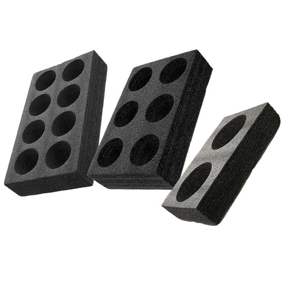 BESTYASH 3PCS Beverage Packing Rack Cup Holders Black EPE Spill ...