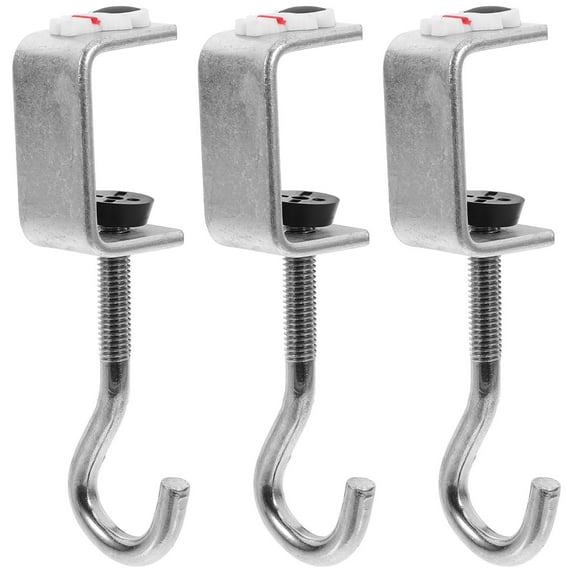 BESTYASH 3PCS Desk Mount Hook Iron Clamp On Hanging Hook For Home Use ...