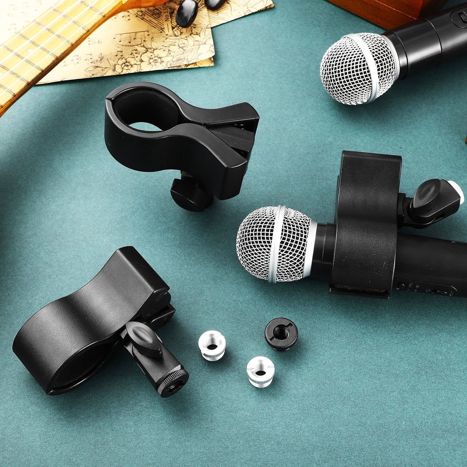 BESTYASH 3Pcs Black Adjustable Microphone Holders with Iron Screw ...