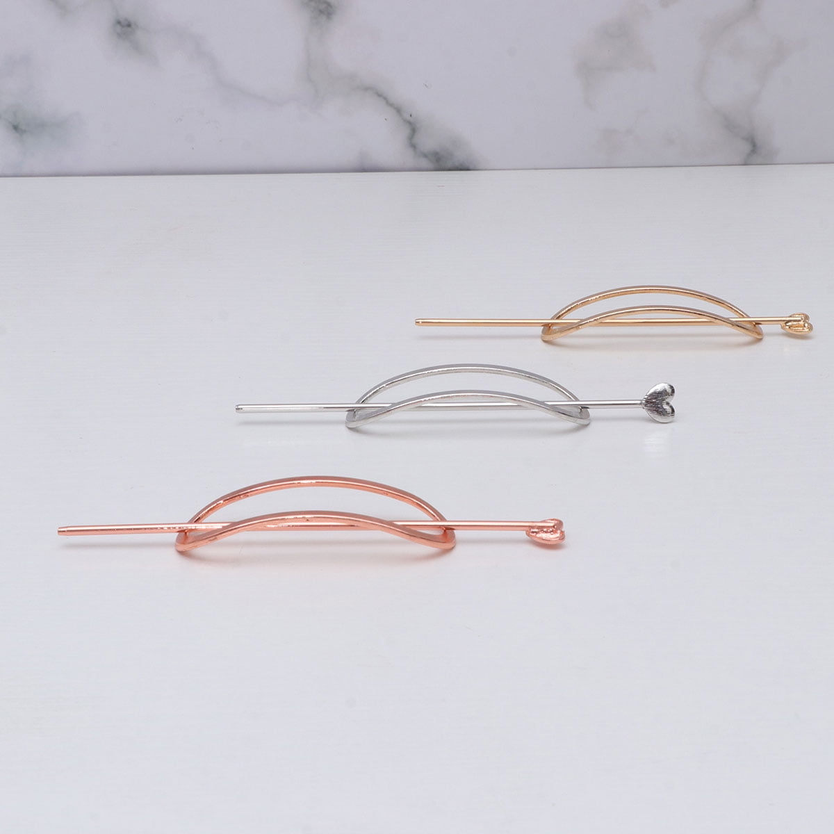 BESTYASH 3Pcs Bobby Pin Hair Clasp Set Metal Hairpin Assorted Color for ...