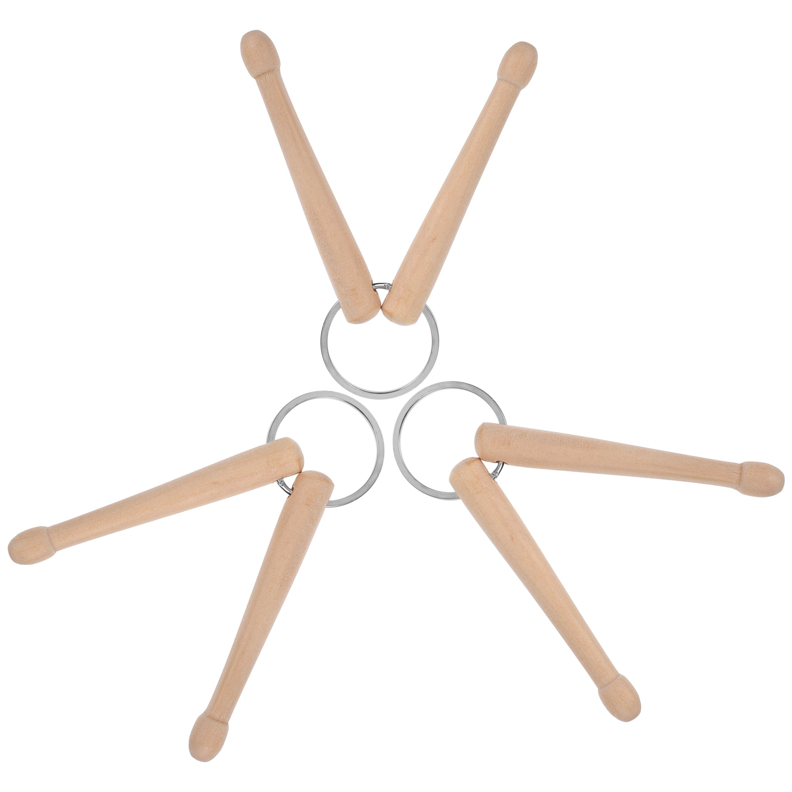 BESTYASH 3-Piece Drumstick Keychain Set Beige Fashion Pendant for Keys ...