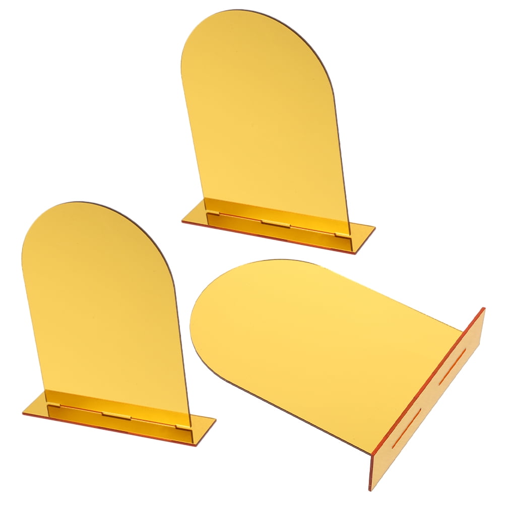 BESTYASH 3Pcs Golden Acrylic Wedding Table Number Frames Blank Arch ...