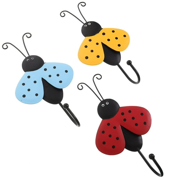 BESTYASH 3Pcs Metal Wall Hooks Beetle Shape Decorative Hooks for ...