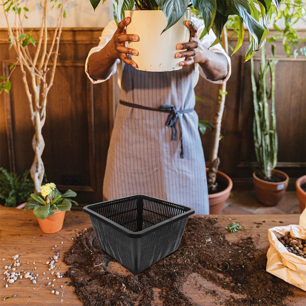 BESTYASH 3Pcs Plant Net Cups Black Plastic Net Pots For Orchids Urban ...