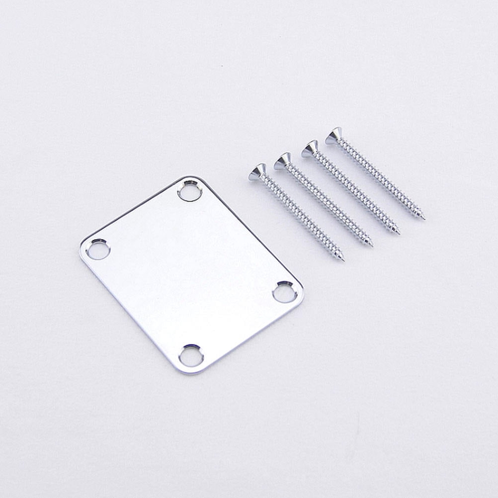 BESTYASH 3Pcs Plated Silver Bass Neck Plate Metal Guitar Neck Joint ...