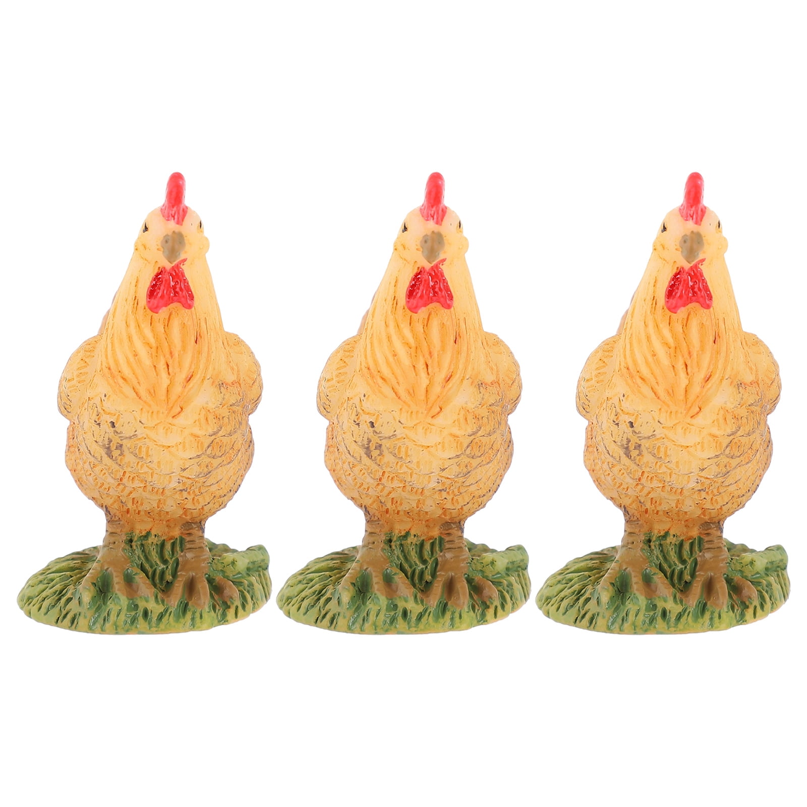 BESTYASH 3Pcs Resin Chicken Accessories for Hens Lifelike Design Small ...