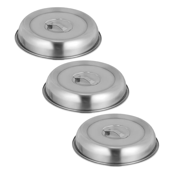 BESTYASH 3Pcs Silver Stainless Steel Food Protective Covers Oil Proof ...