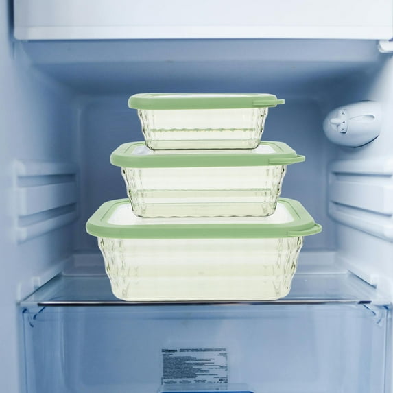 BESTYASH 3Pcs Light Green Food Storage Boxes Sealing Fresh Keeping ...