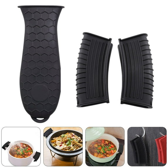 BESTYASH Rubber Pot Handle Sleeve Silicone Anti-Scalding 3Set - Walmart.com