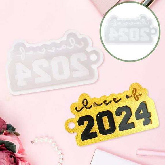 BESTYASH 3pcs Silicone Ornament Mold for Resin Keychain Molds White Non ...