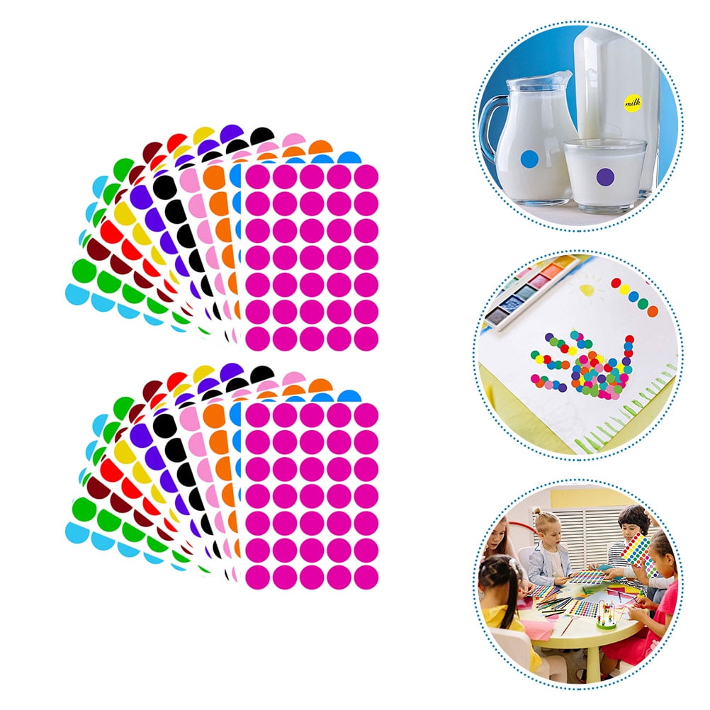 BESTYASH 420Pcs Round Stickers Adhesive Paper Color Coding Dot Labels ...