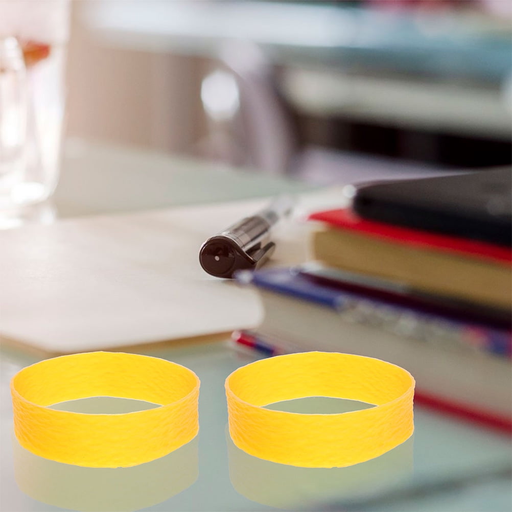 BESTYASH 45Pcs Wide Rubber Bands Heavy Duty Yellow Thick Rubber Bands ...