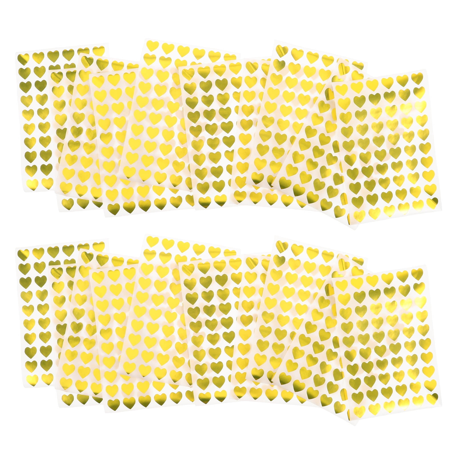 BESTYASH 4Packs Heart Stickers Self Adhesive Plated Gold Decorative ...