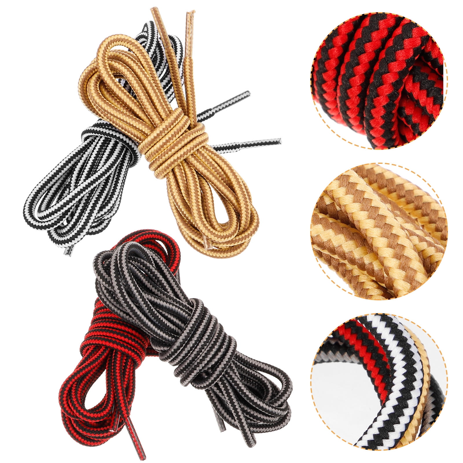 BESTYASH 4Pairs Round Shoe Laces for Shoes in Assorted Colors with ...