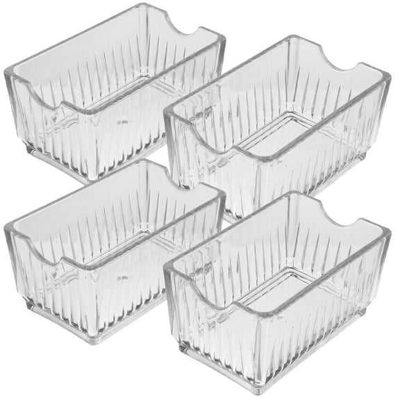 BESTYASH 4Pcs Acrylic Sugar Packet Holders and Tea Bag Organizer Boxes ...