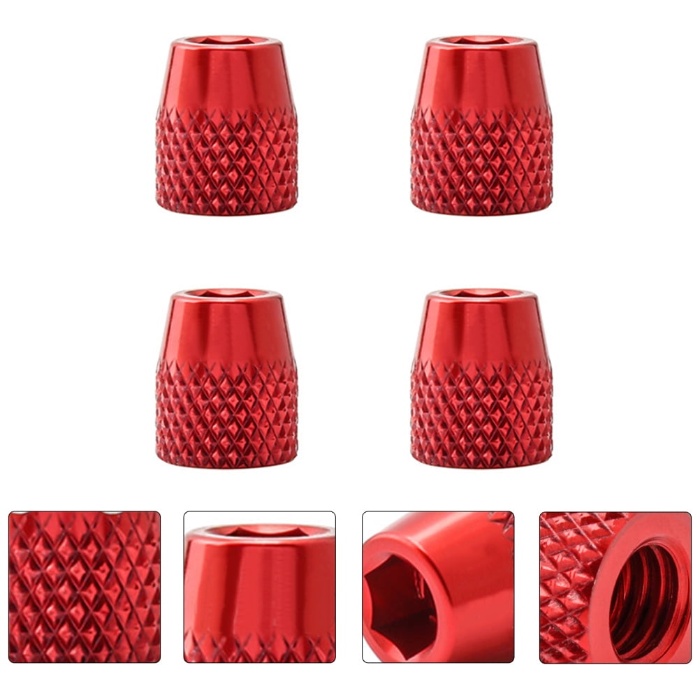 BESTYASH 4Pcs Bike Brake Block Fixing Nuts Aluminum Alloy Red Smooth Edges Lightweight - Walmart.com