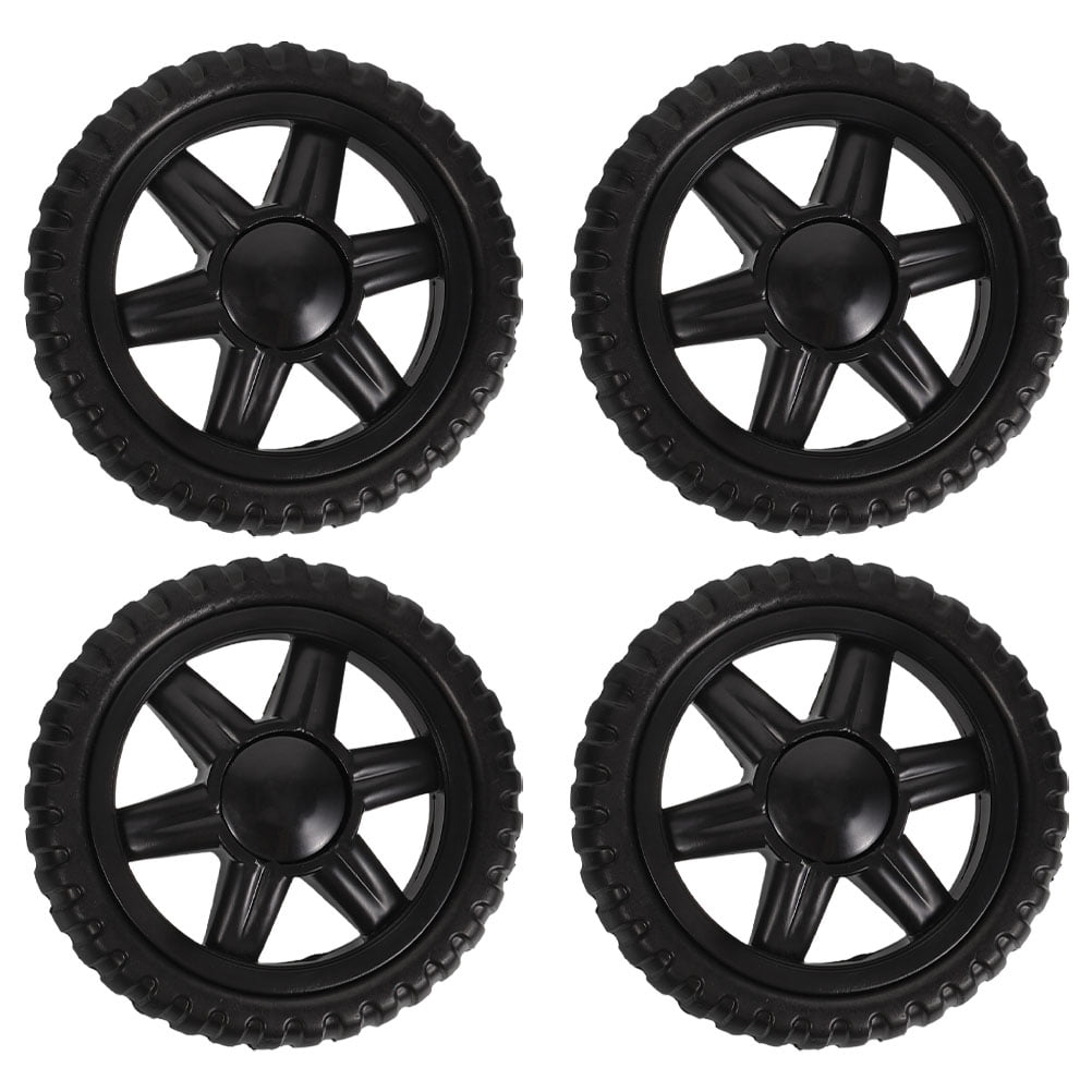 BESTYASH 4Pcs Black Shopping Cart Wheels Replacement Heavy Duty Easy to ...
