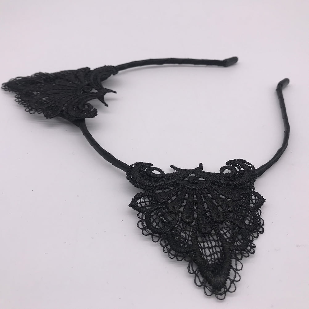 BESTYASH 4Pcs Cat's Ears Hair Hoop for Fancy Balls with Lace Features ...