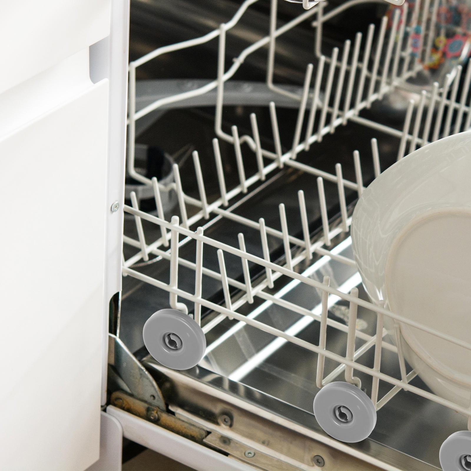 BESTYASH 4Pcs Dishwasher Rack Wheel Replacement Grey Pulley for Easy ...