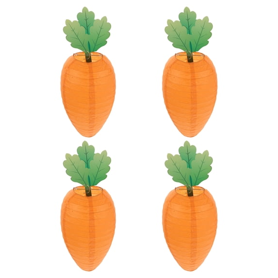 BESTYASH 4Pcs Easter Carrot Paper Lanterns Hanging Decorations for Home ...