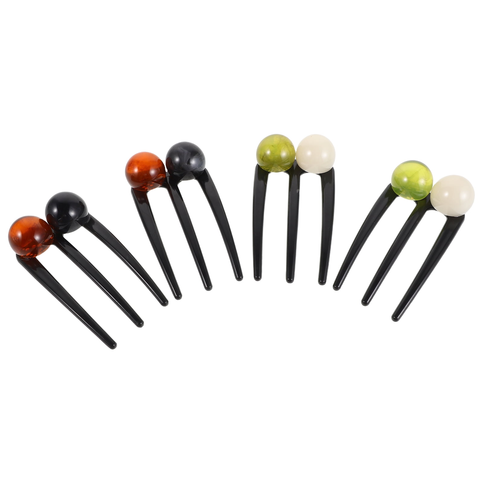 BESTYASH 4Pcs Elegant Green Hair Bun Holders with Vintage Chinese Hair ...