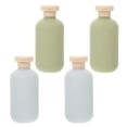 BESTYASH 4Pcs Empty Refillable Squeezable Dispenser Set for Shampoo ...