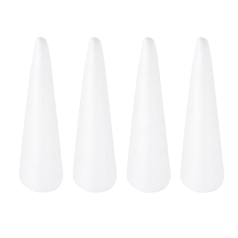 BESTYASH 4Pcs Foam Crafts Cone White Foam Shaped Trees for School ...