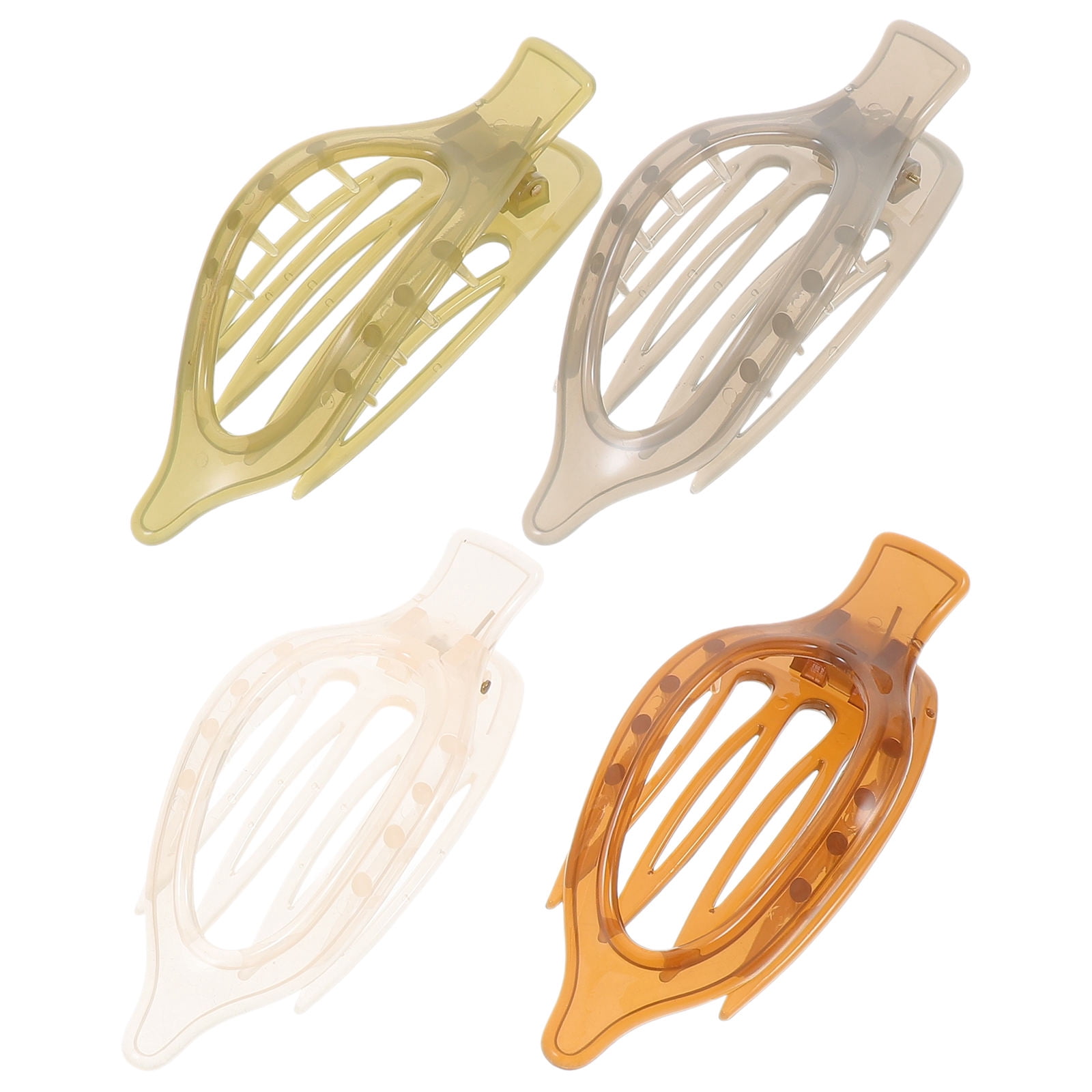 BESTYASH Acrylic Hair Clips, 4 Pieces Assorted Colors Hair Clamps for ...