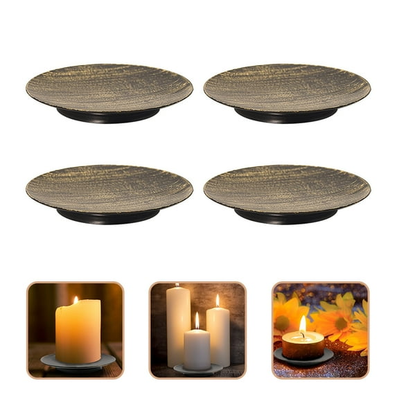 BESTYASH 4Pcs Metal Candlestick Holders for Pillar and Tea Light ...
