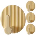 BESTYASH 4Pcs Modern Pattern Hooks for Wall Mount in Light Yellow with ...