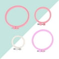BESTYASH 4Pcs Plastic Embroidery Hoop Set Adjustable Screws for Cross ...