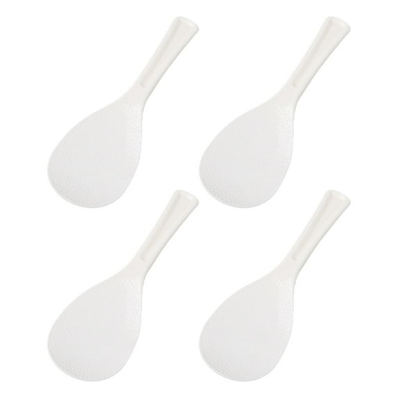 BESTYASH Set of 4 White Plastic Rice Spoons Non-Stick Meal Serving ...