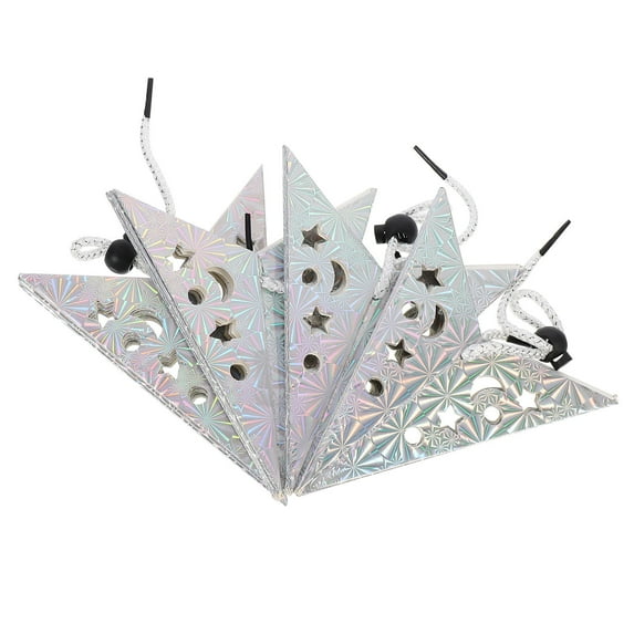 BESTYASH 4Pcs Plated Silver Paper Star Light Shade Lantern for Holiday ...