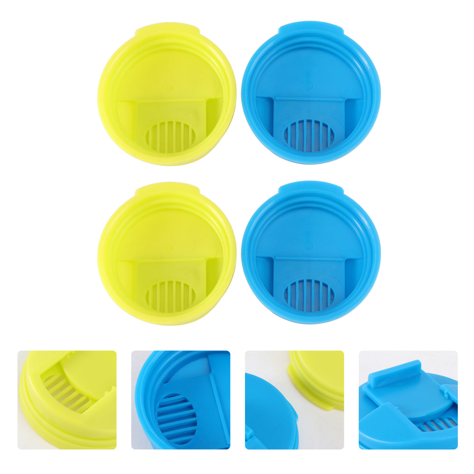 BESTYASH 4Pcs Portable Can Cover Reusable PP Material Leakproof ...