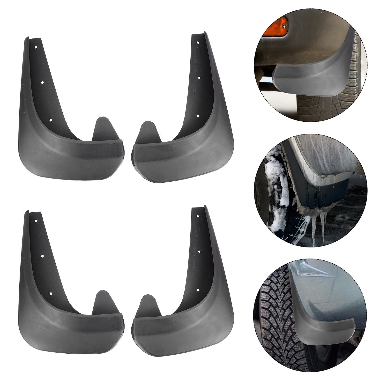 BESTYASH 4Pcs Professional Vehicle Mudguards Black Plastic Mud Flaps ...