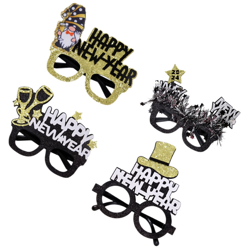 BESTYASH 4Pcs Prop Glasses for New Year Party Assorted Color Nonwoven ...