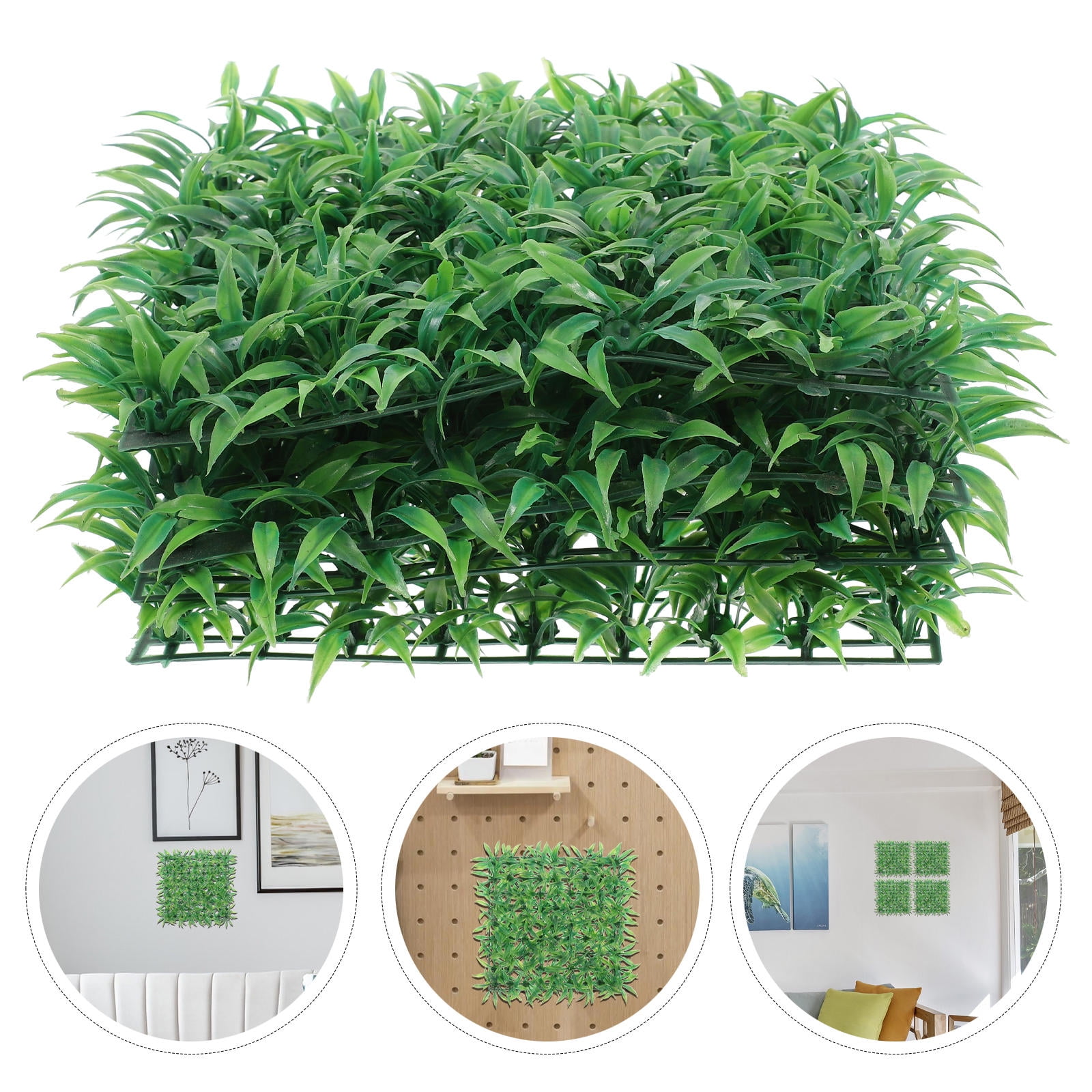 BESTYASH 4pcs Artificial Grass Wall Decor PVC Green Realistic ...