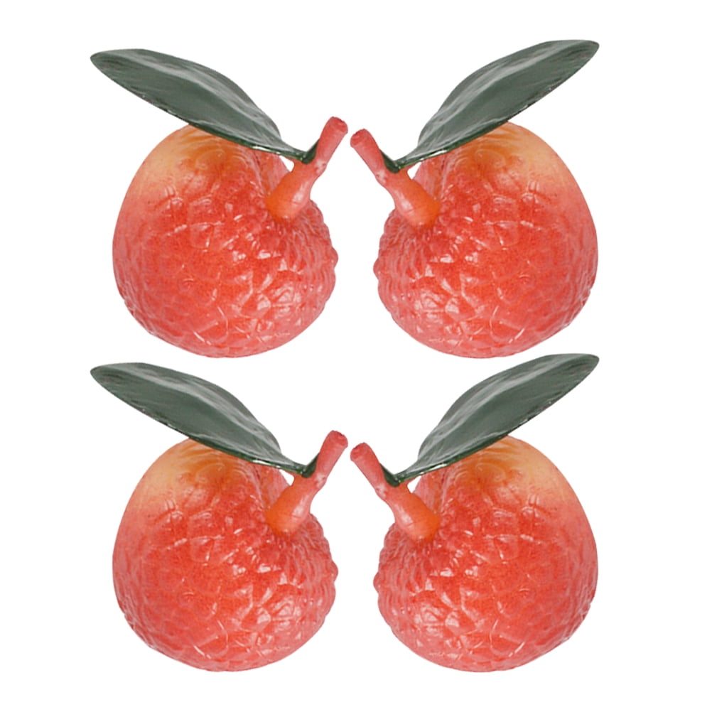 BESTYASH 4Pcs Artificial Lychee Decor with Vivid Red PVC Material for ...