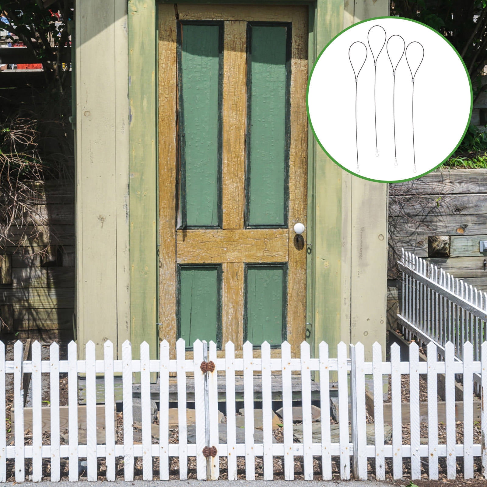 BESTYASH 4Pcs Stainless Steel Gate Latch Pull Cord for Adjustable Yard ...