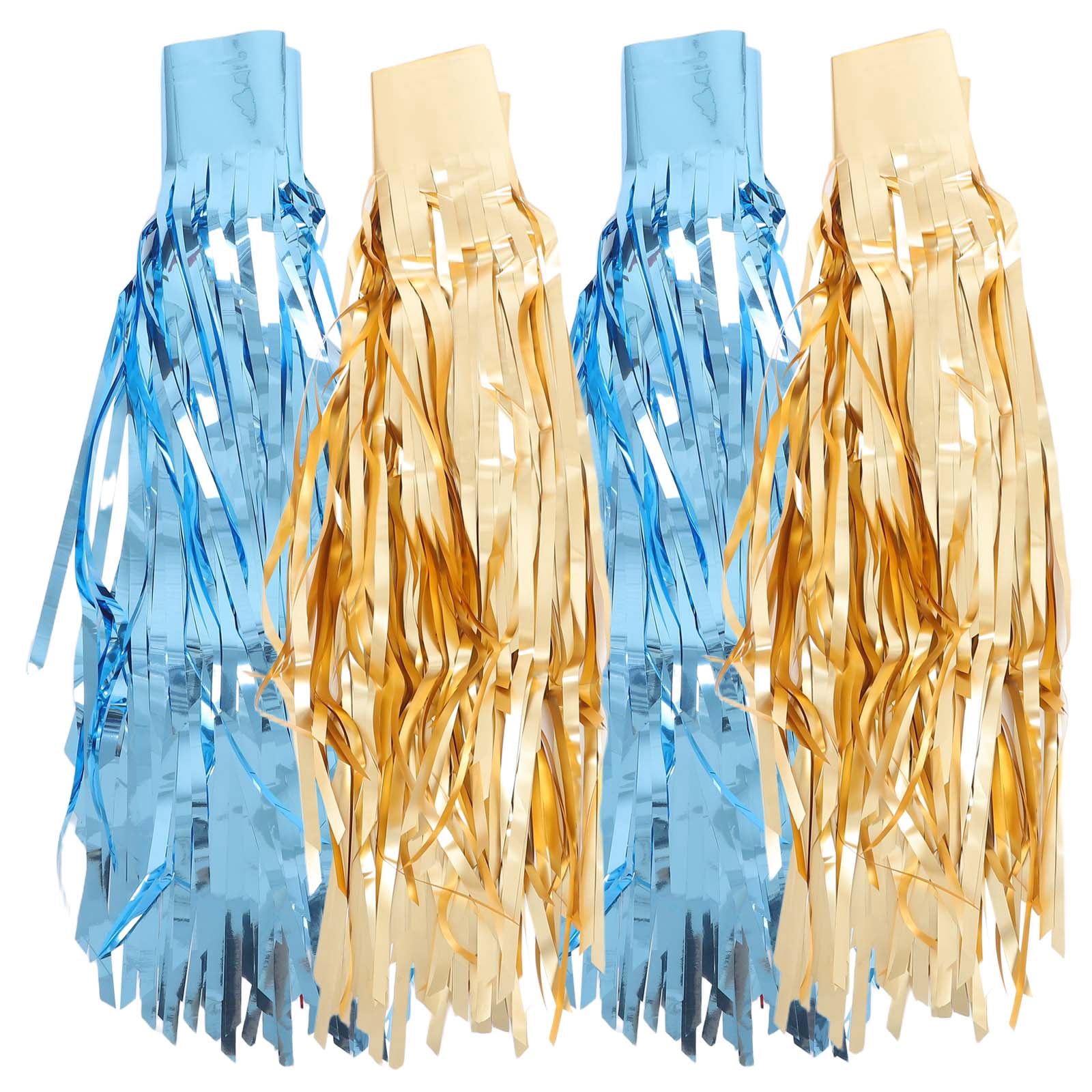 BESTYASH 4-Piece Tinsel Fringe Banner Set, Foil Garland Wall Hanging ...